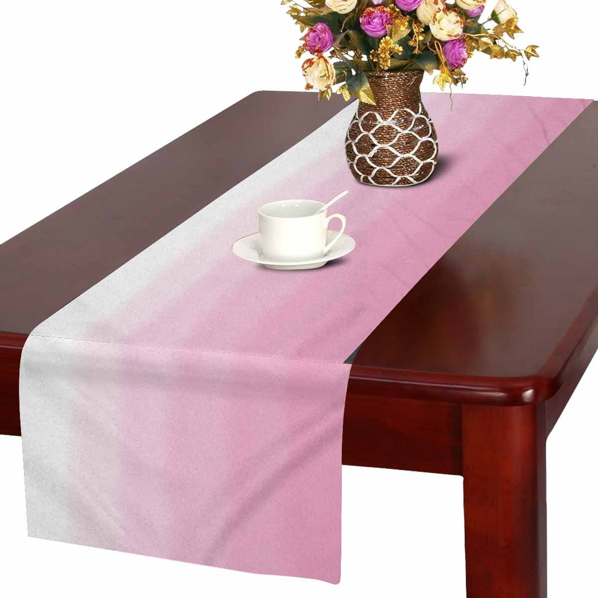MKHERT Abstract Pink Ombre Gradient Watercolor Table Runner for Office ...
