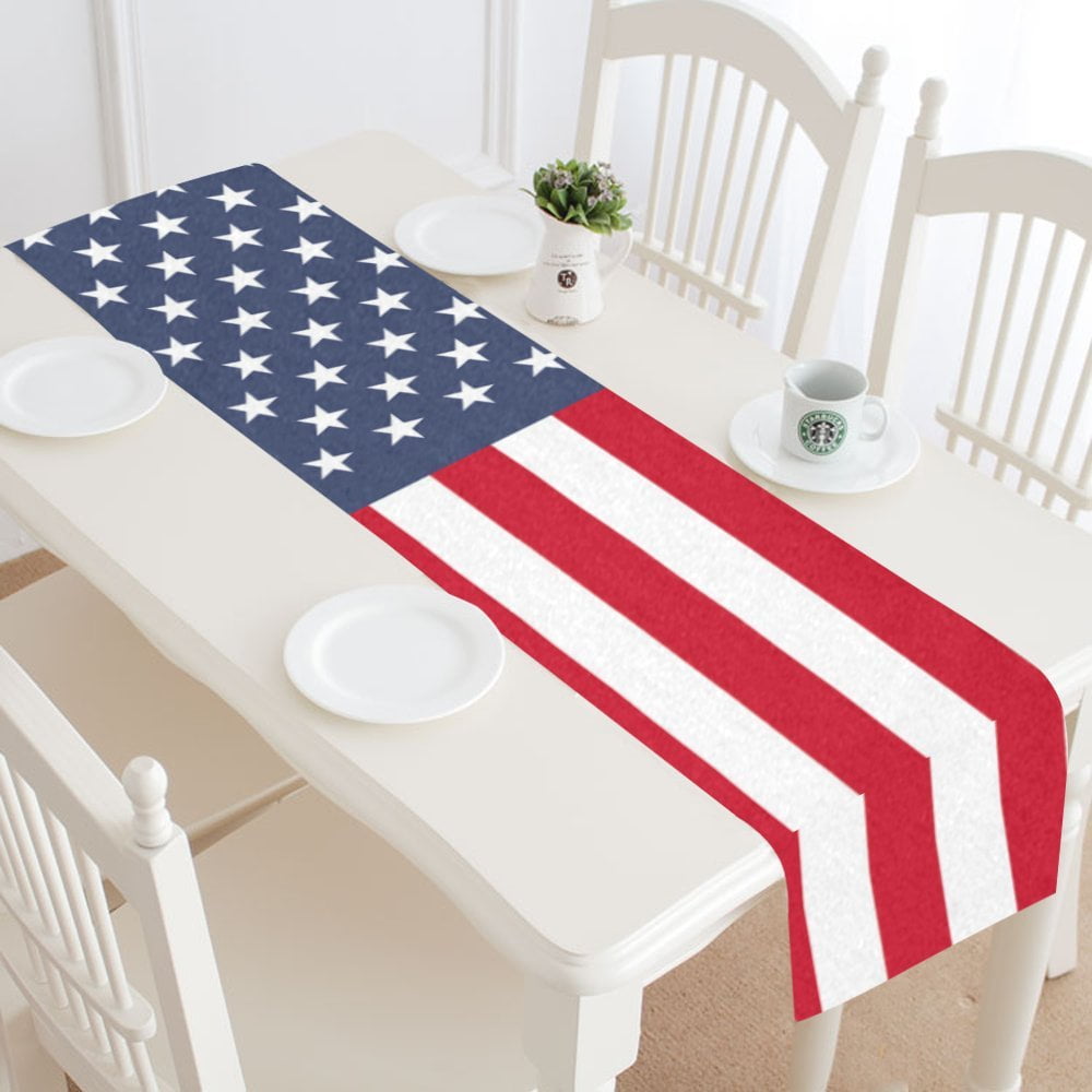 MKHERT American Flag Table Runner for Wedding Party Banquet Decoration ...
