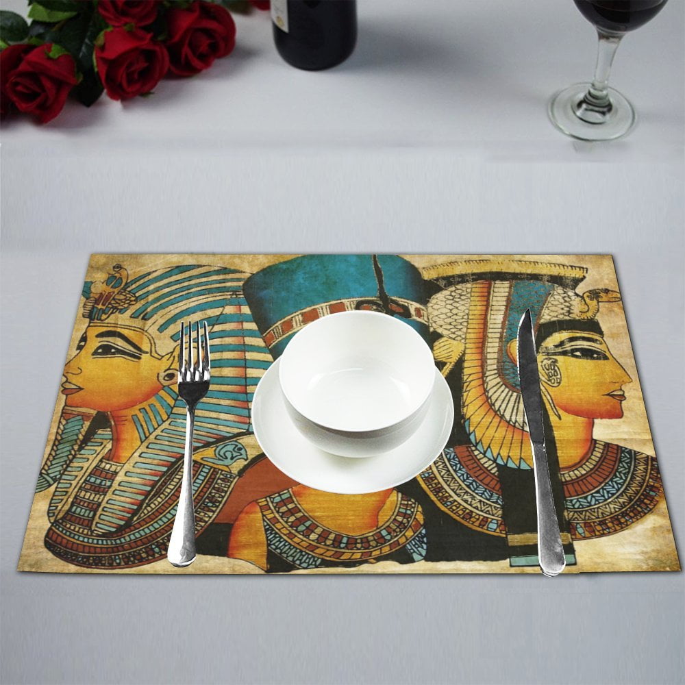 MKHERT Ancient Egyptian Parchment Placemats Table Mats for Dining Room ...