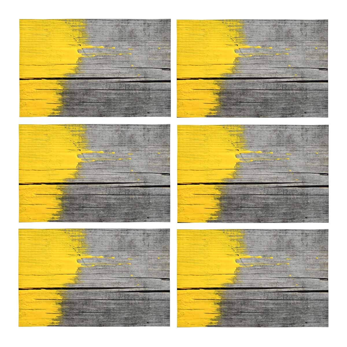 MKHERT Ancient Wooden Board with Yellow Paint Splashes Brush Stroke ...