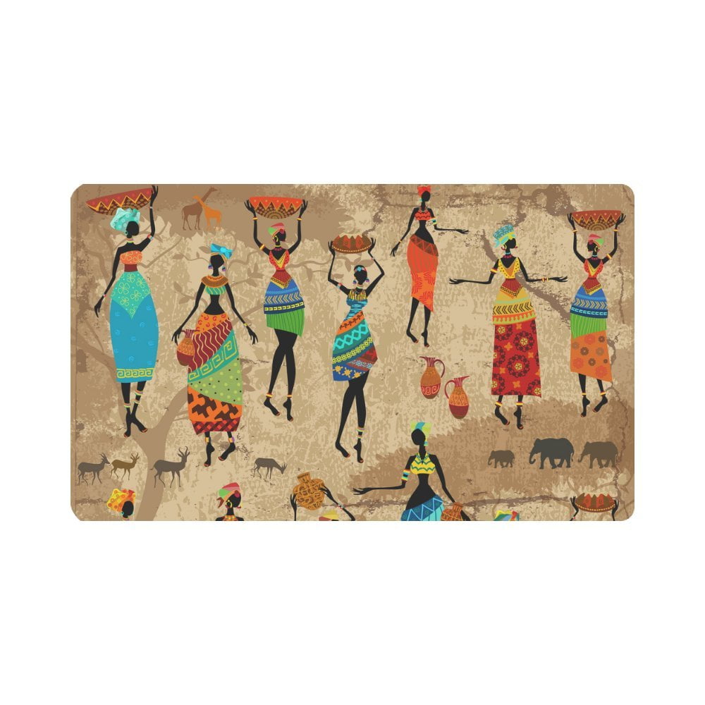 MKHERT Beautiful African Women Doormat Rug Home Decor Floor Mat Bath ...