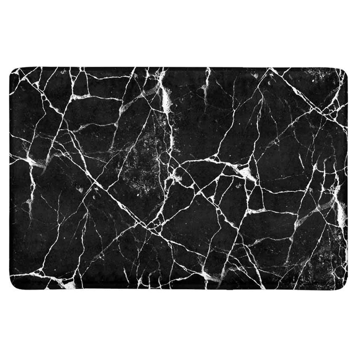 MKHERT Black Marble Batik Stone Abstract Lines Doormat Rug Home Decor ...