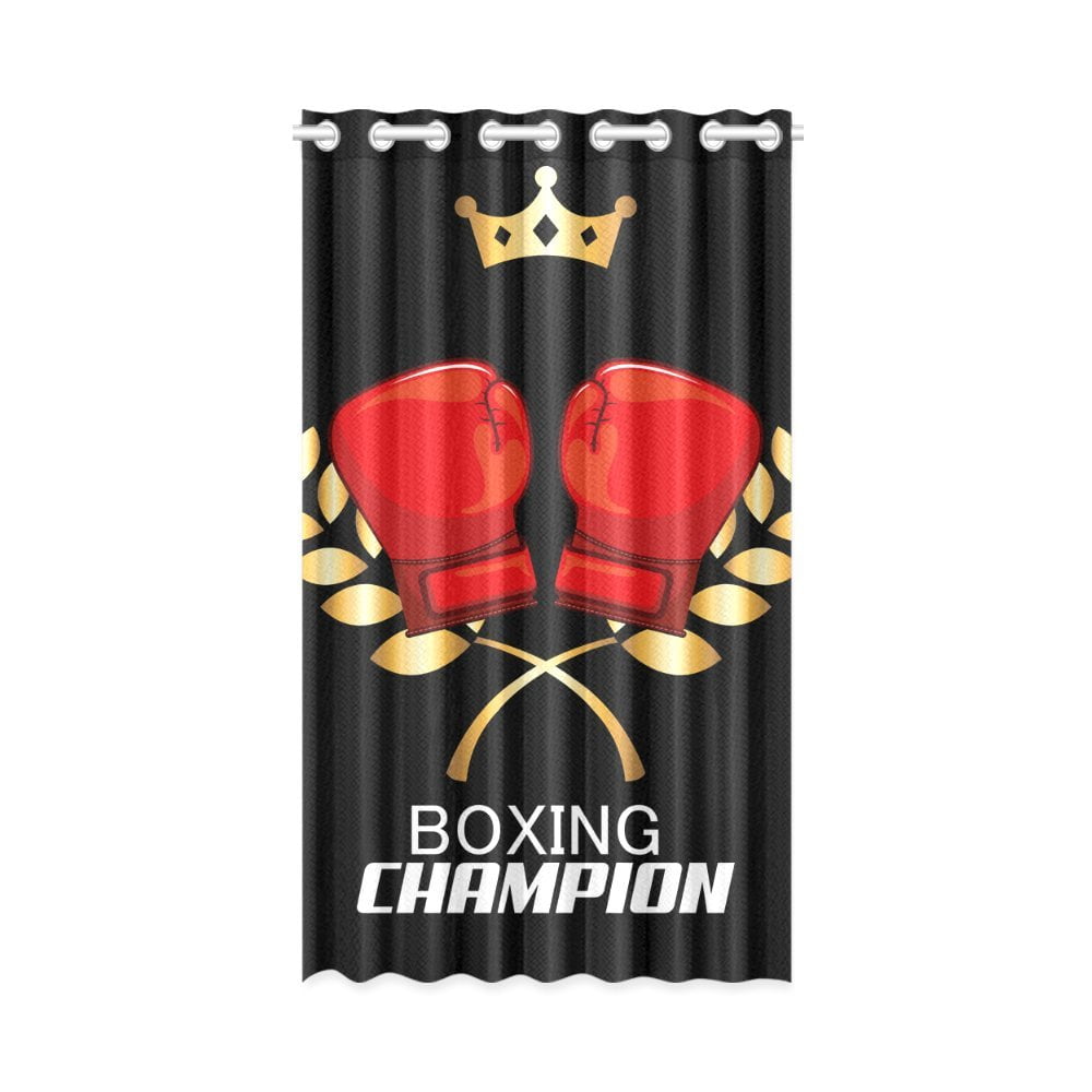 MKHERT Boxing Sport Window Curtain Living Room,Bedroom Window Drapes ...