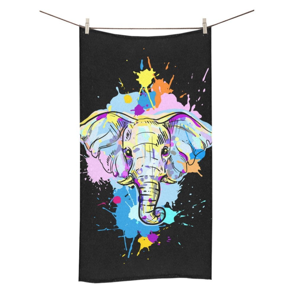 MKHERT Color Elephant Bath Towel Shower Towel Wash Cloth Face Towels ...