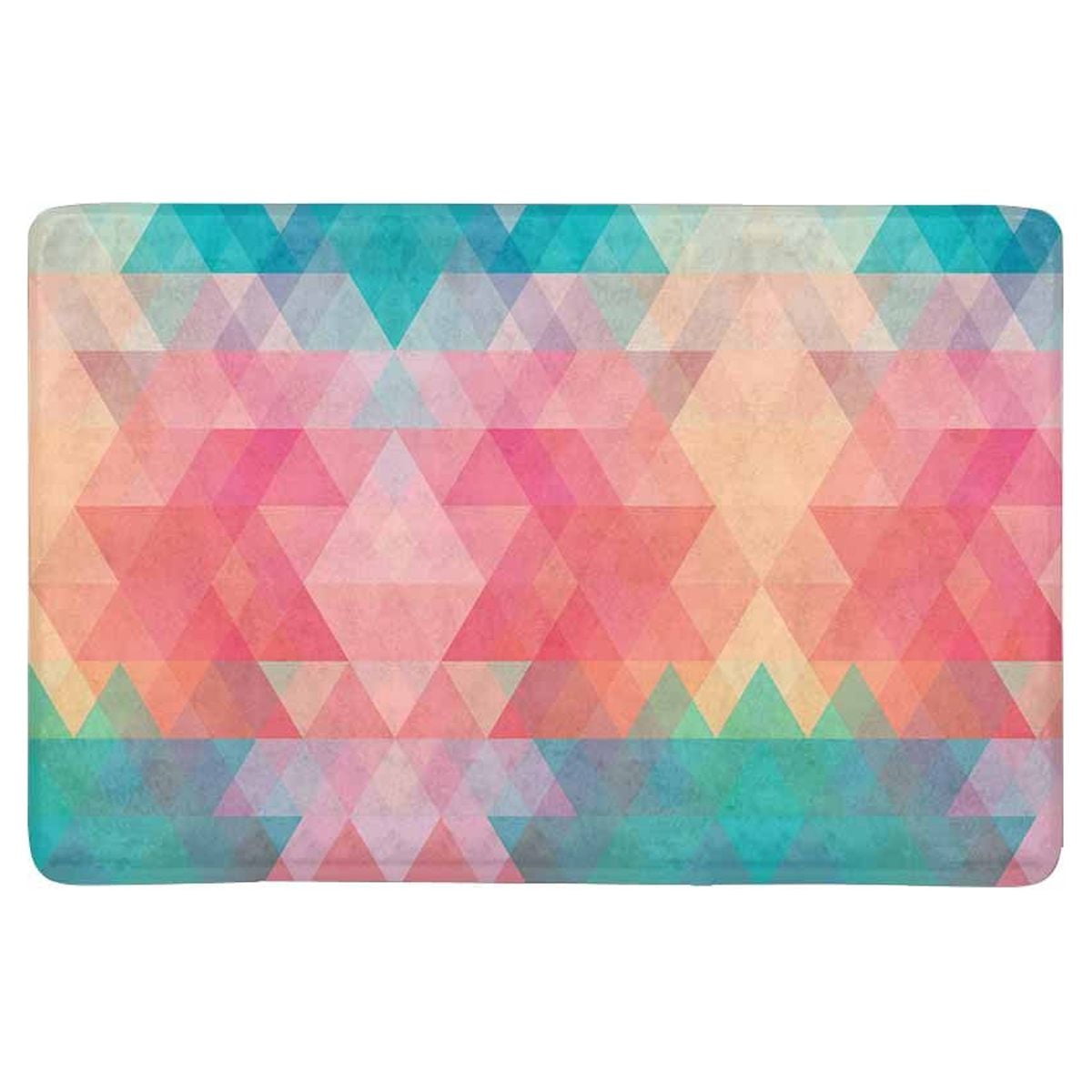 MKHERT Colorful Mosaic Retro Geometric Triangle Shapes Doormat Rug Home ...
