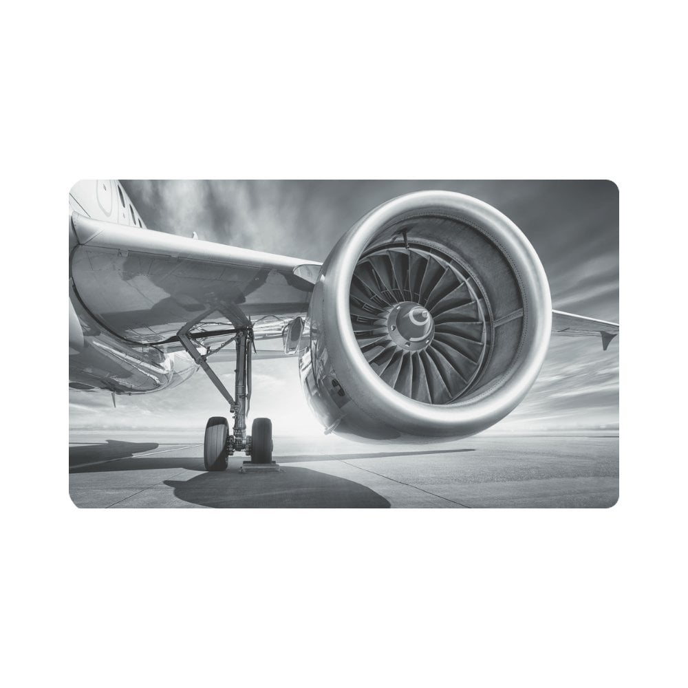 MKHERT Cool Jet Engine Airplane Theme Doormat Rug Home Decor Floor Mat ...