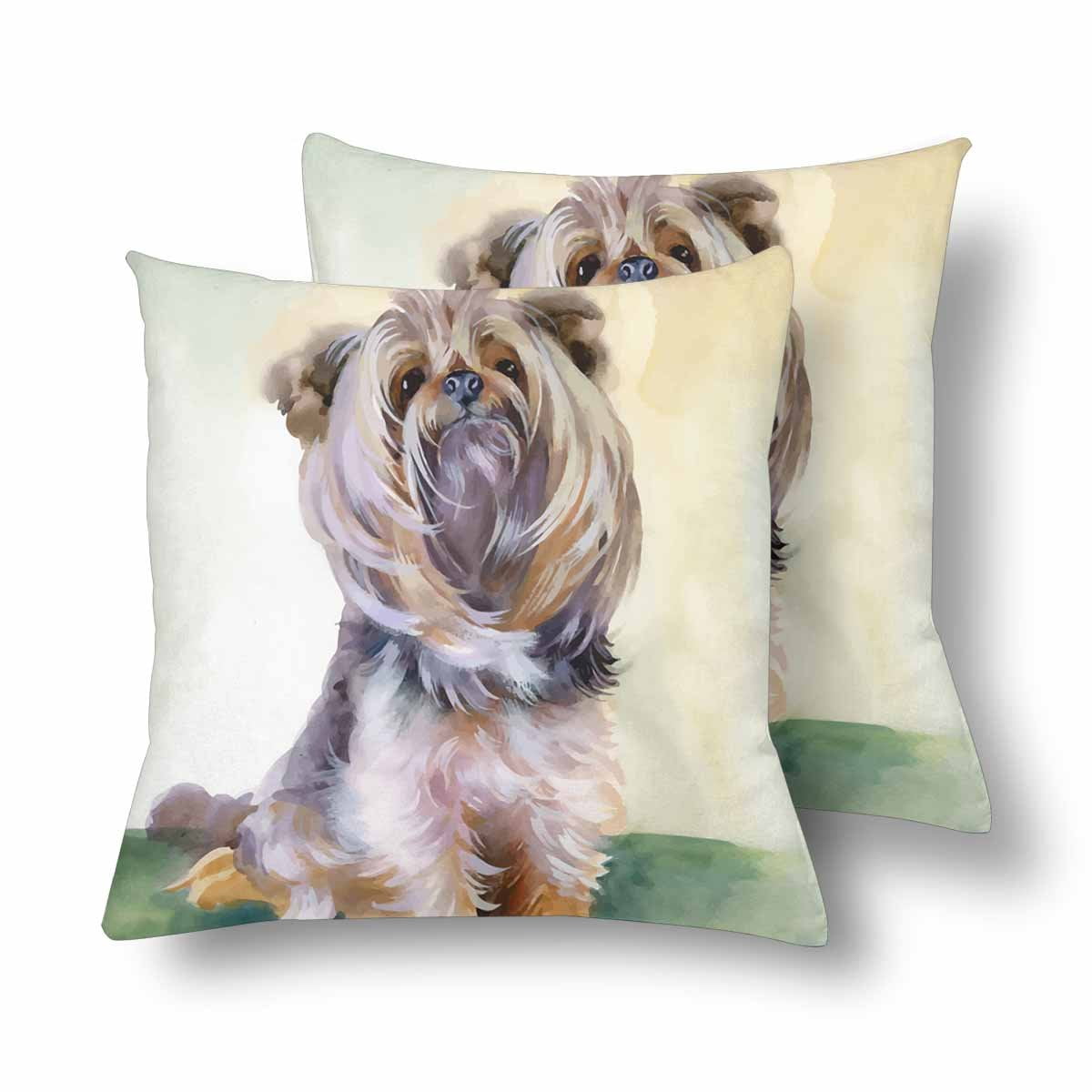 MKHERT Cute Yorkshire Terrier Dog Pillowcase Pillow Protector Cushion ...