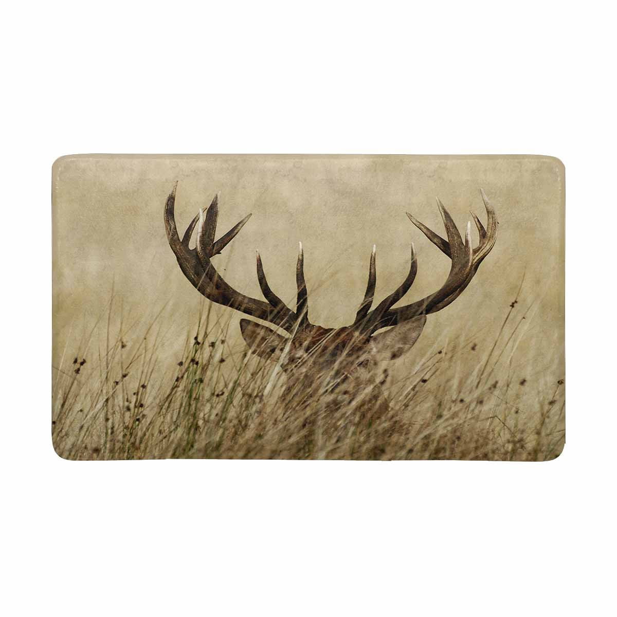 MKHERT Deer Wilderness Stag Countryside Rural Theme Doormat Rug Home ...