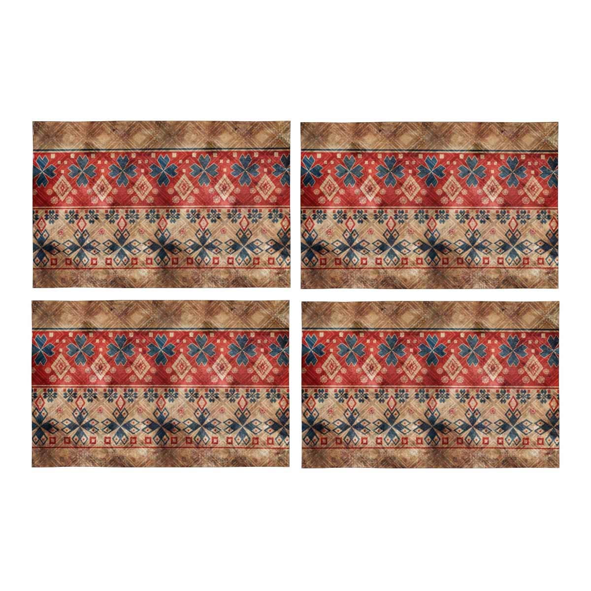 MKHERT Ethnic Boho Grunge Old Tribal Aztec Art Placemats Table Mats for ...