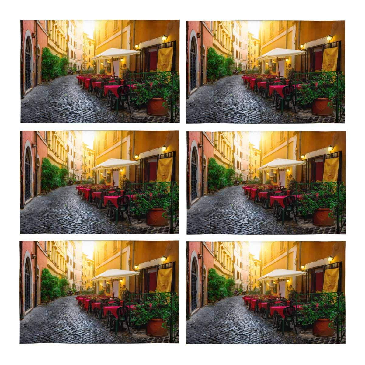 MKHERT European Italian City Cozy Old Street Courtyard in Rome ...