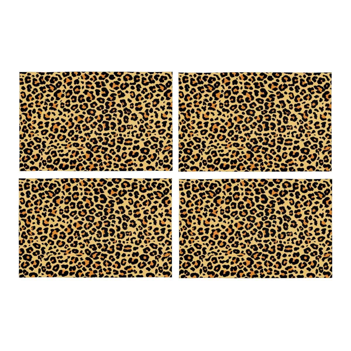 MKHERT Funny Animal Leopard Skin Print Placemats Table Mats for Dining ...