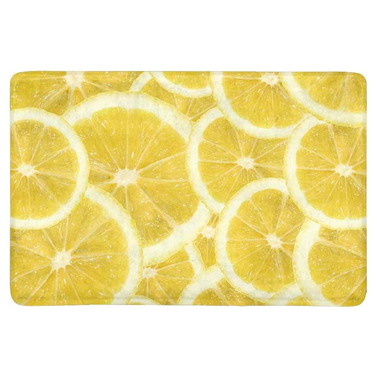 Mkhert Funny Fresh Yellow Lemon Juicy Fruit Doormat Rug Home Decor