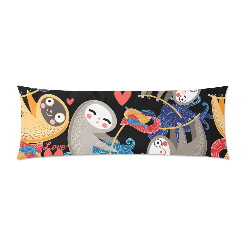 MKHERT Funny Sloths In Jungle Body Pillow Pillowcase Pillow Protector ...