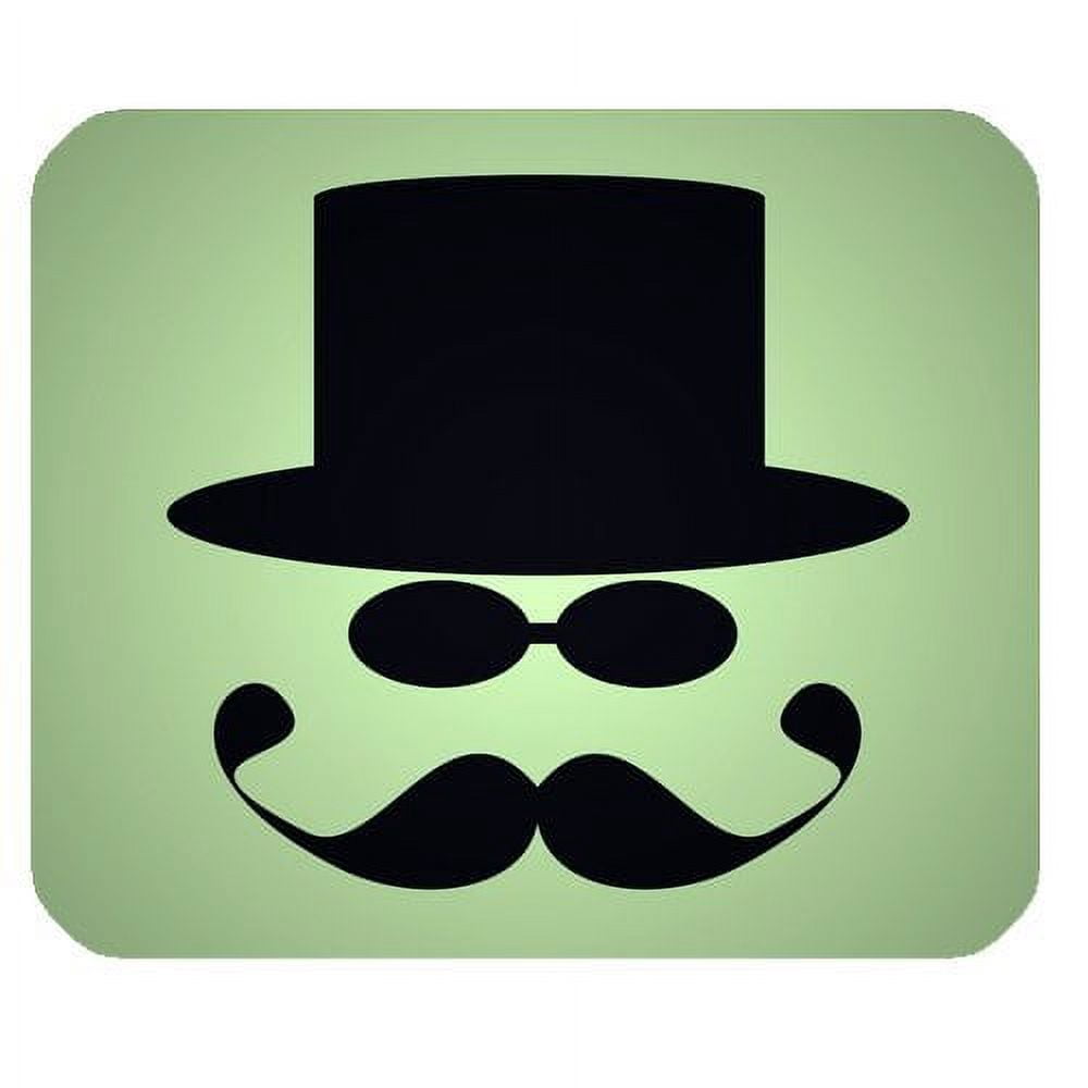 MKHERT Gentleman Face with Funny Mustache Rectangle Mousepad Mat For ...