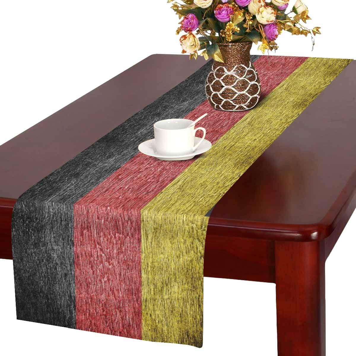 MKHERT Germany German Flag Painted on Old Wood Table Runner Home Decor ...