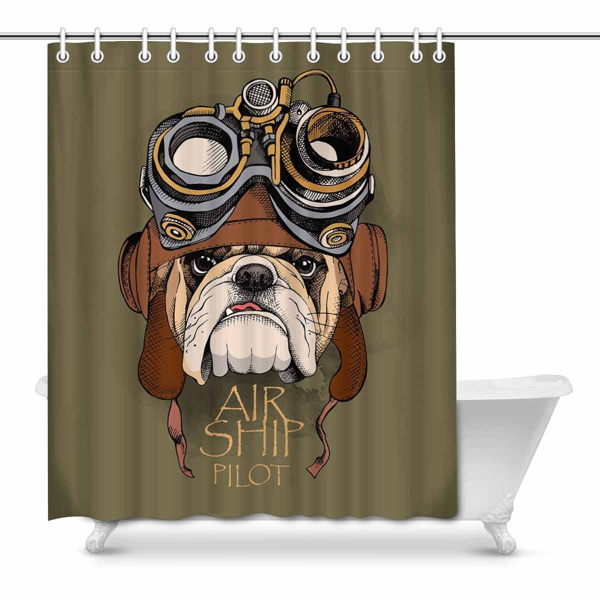 MKHERT Hipster Bulldog in Steampunk Helmet Retro Animal Style Home ...