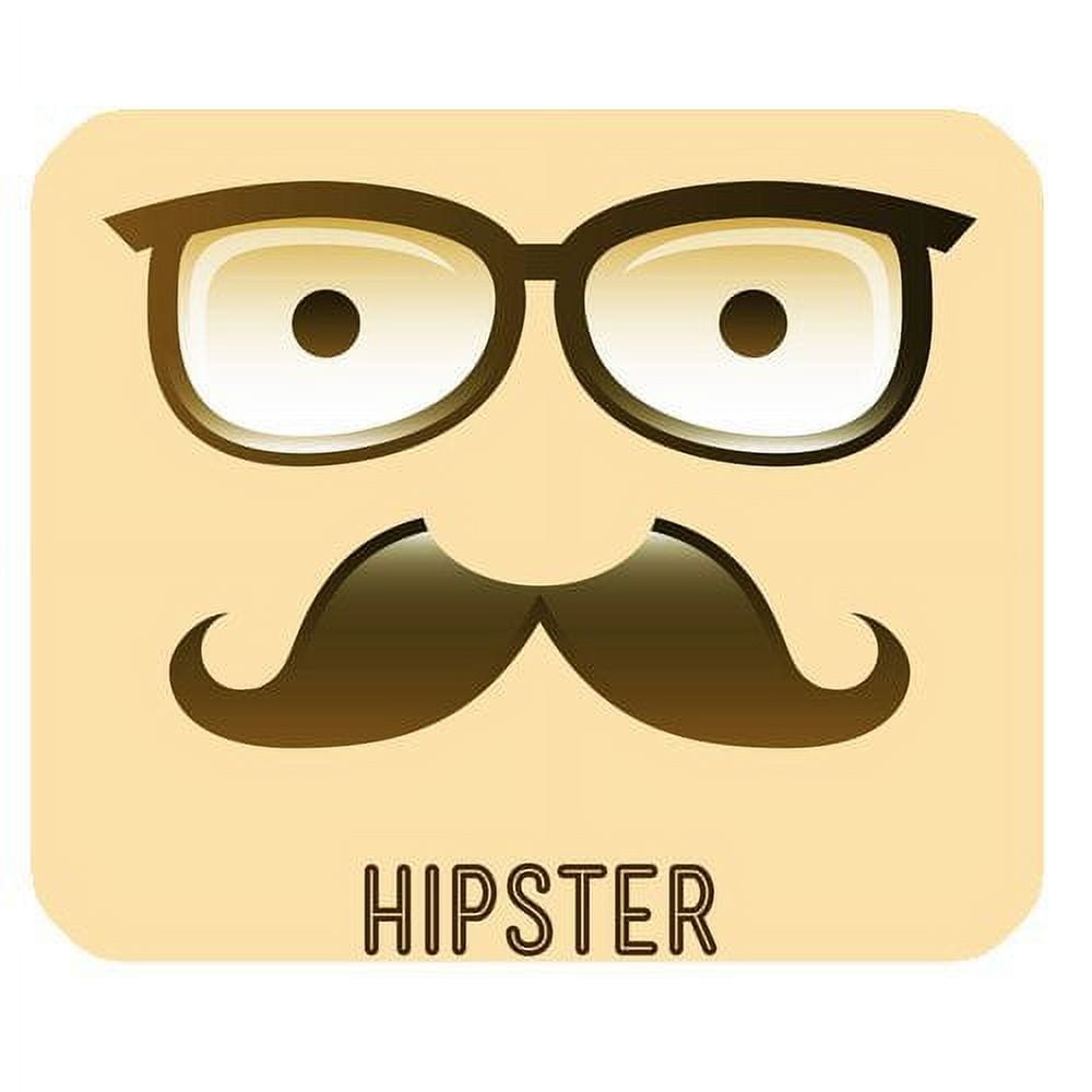 MKHERT Hipster Retro Style A Man with Funny Mustache Rectangle Mousepad ...