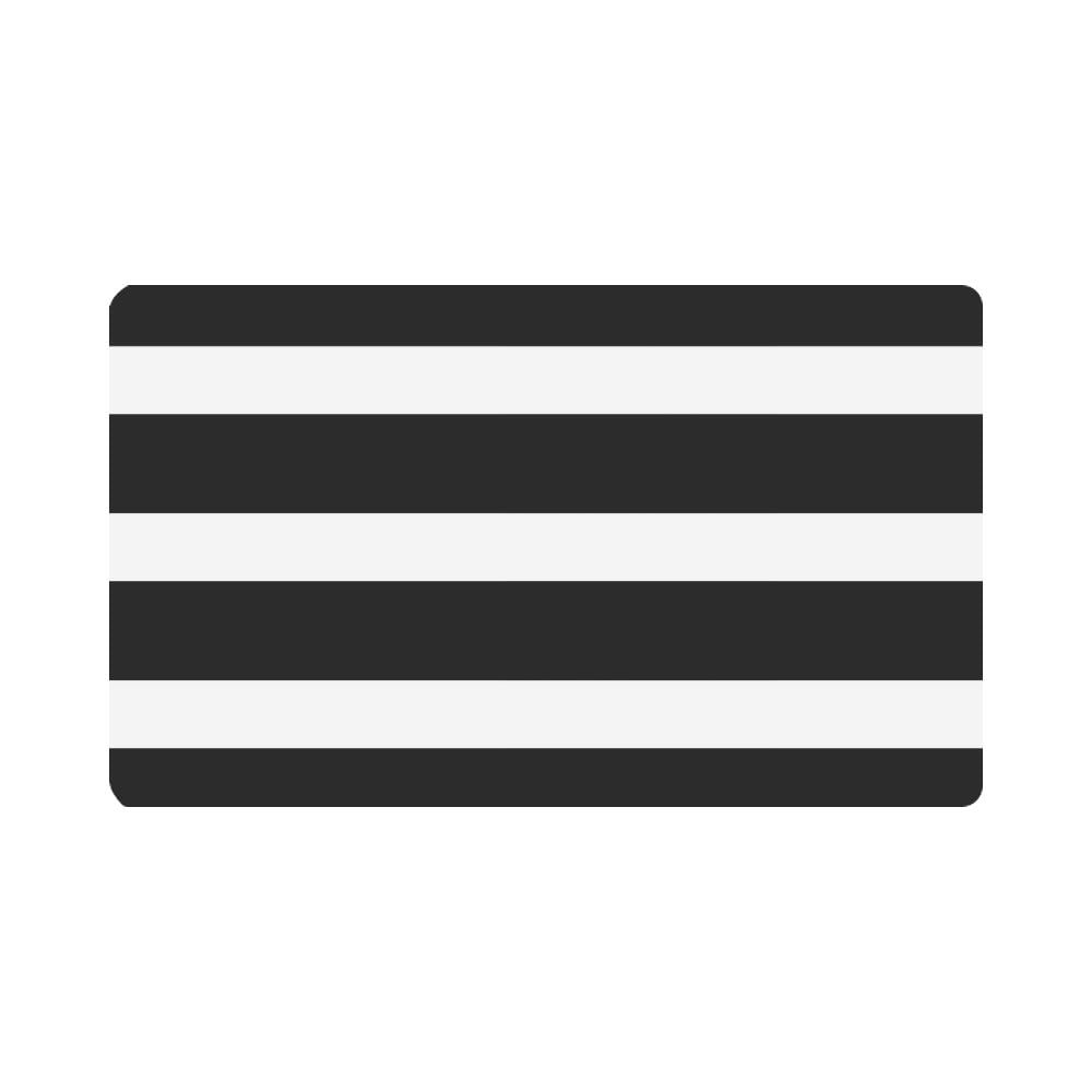 MKHERT Horizontal Straight Lines Stripes Doormat Rug Home Decor Floor ...