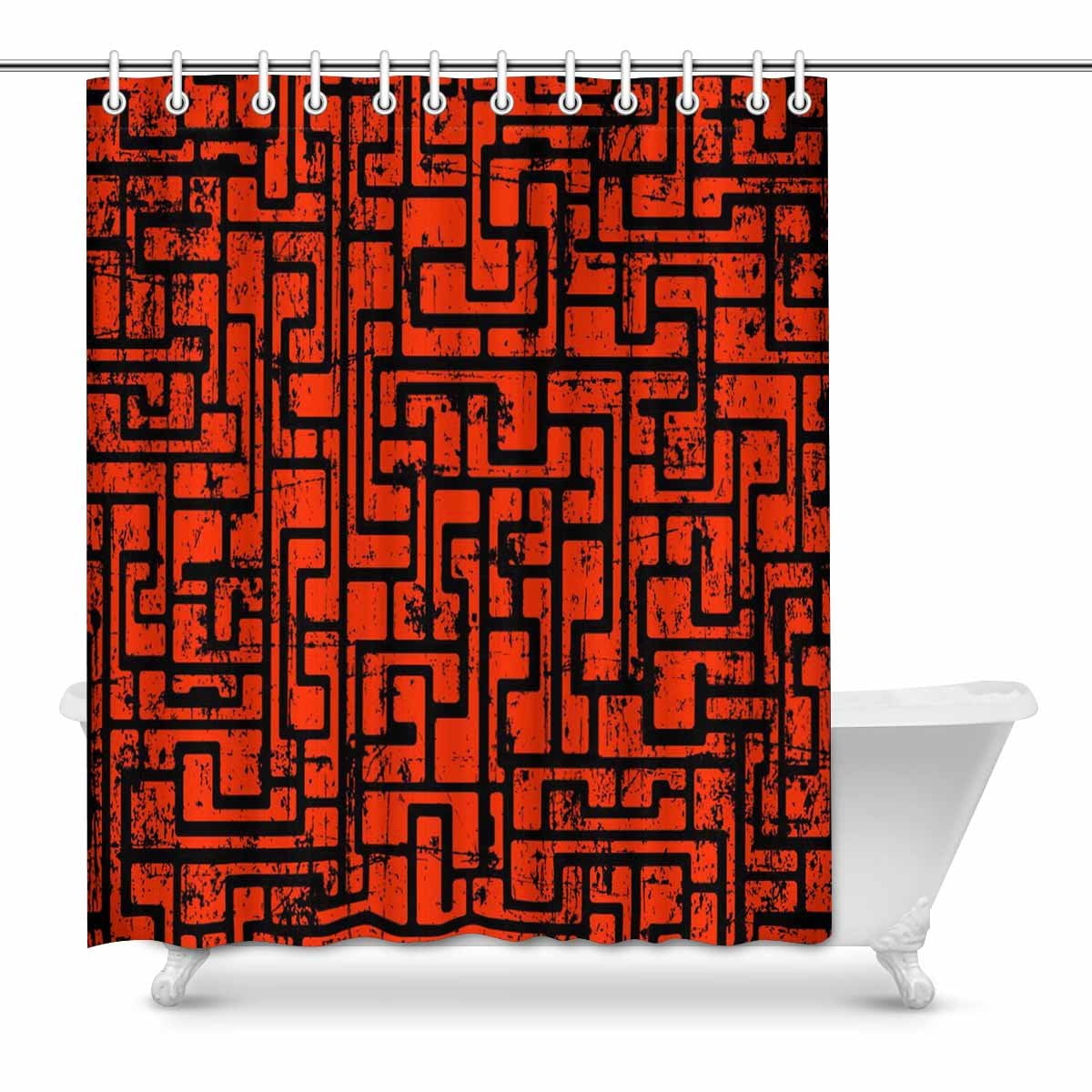MKHERT Labyrinth abstract Bathroom Shower Curtain 60x72 inch - Walmart.com