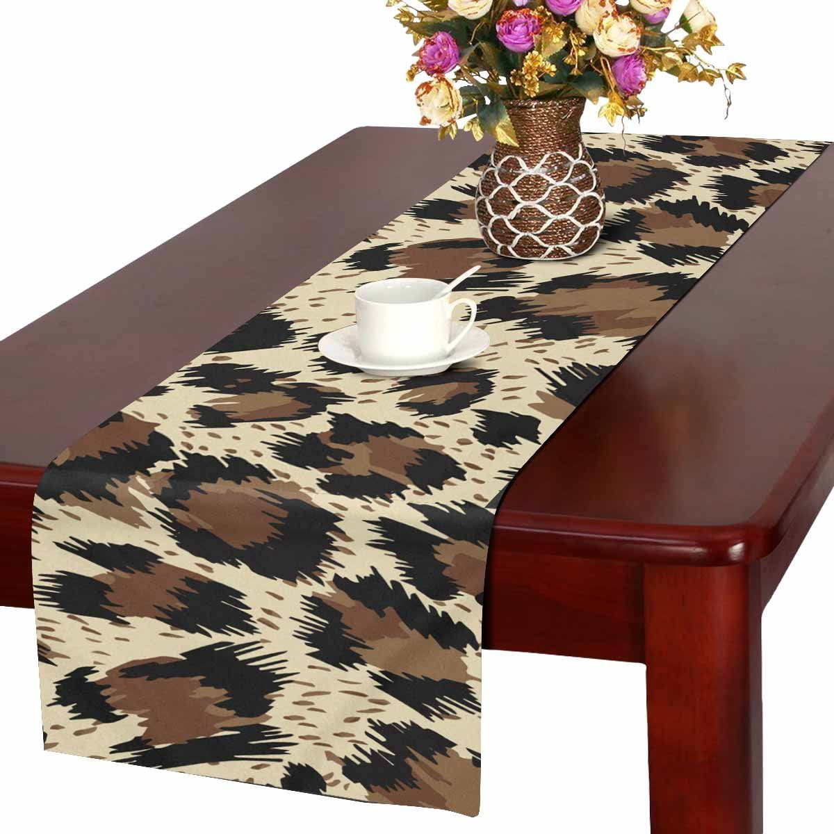 MKHERT Leopard Pattern Table Runner For Wedding Party Decoration ...