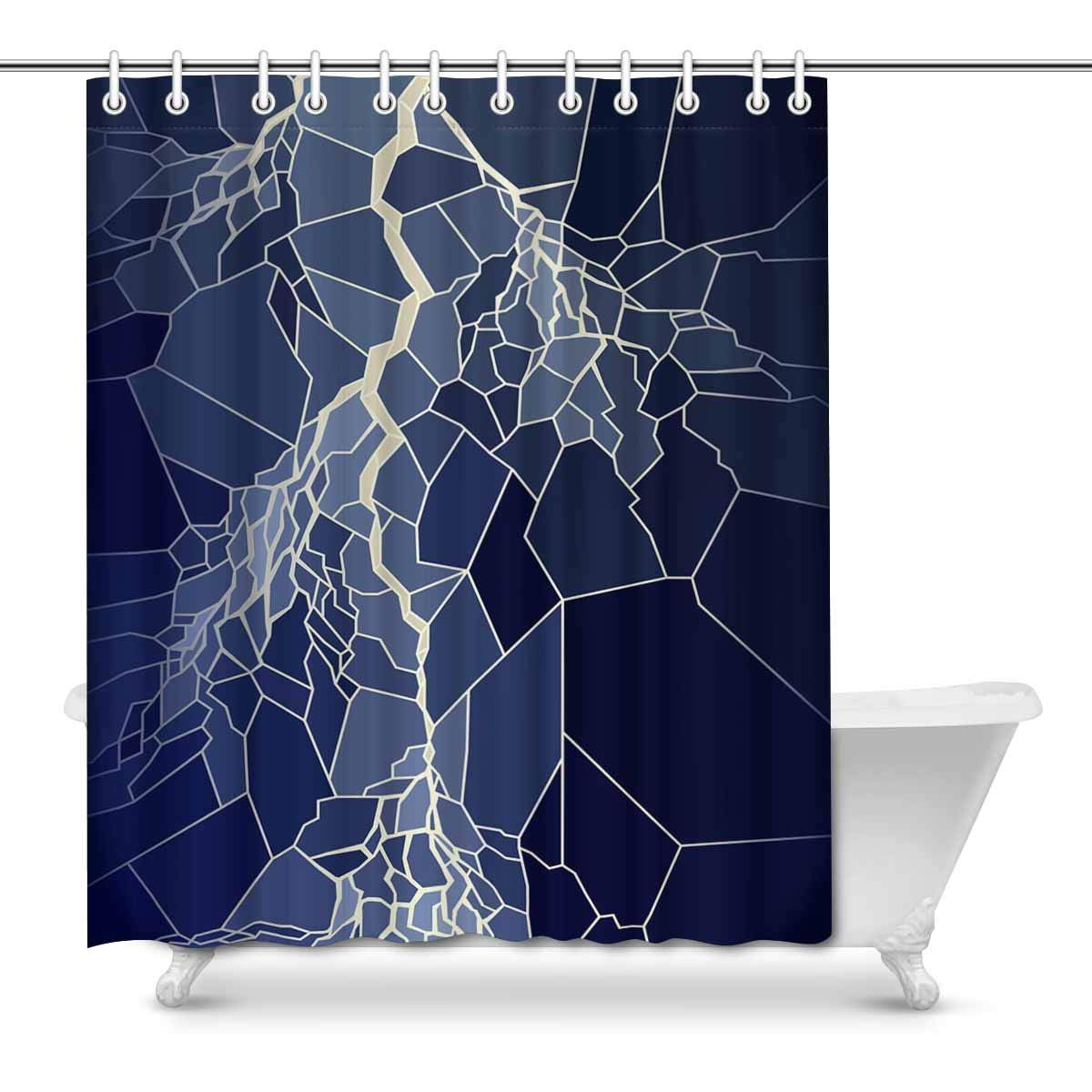 MKHERT Lightning in The Night Sky in Stained Glass Window Decor ...