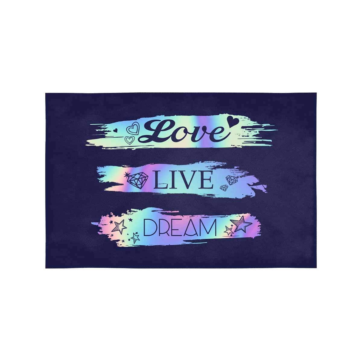 MKHERT Love Live Dream Girlish Style Motivational Quotes Placemats ...
