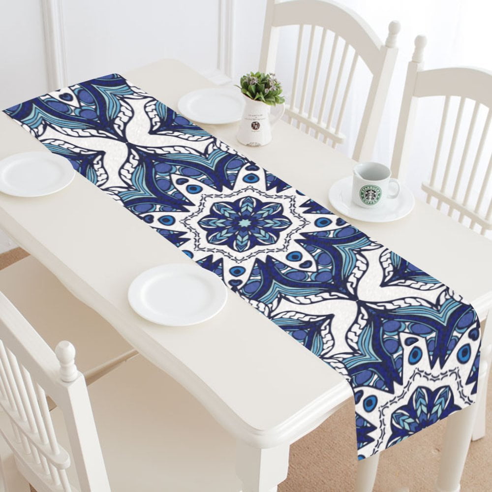 MKHERT Mandalas Table Runner for Office Kitchen Dining Wedding Party ...
