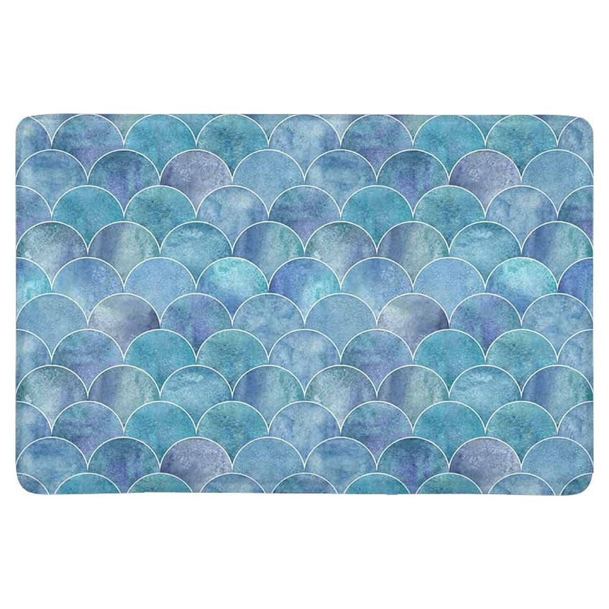 MKHERT Mermaid Scales Doormat Rug Home Decor Floor Mat Bath Mat 23.6x15 ...