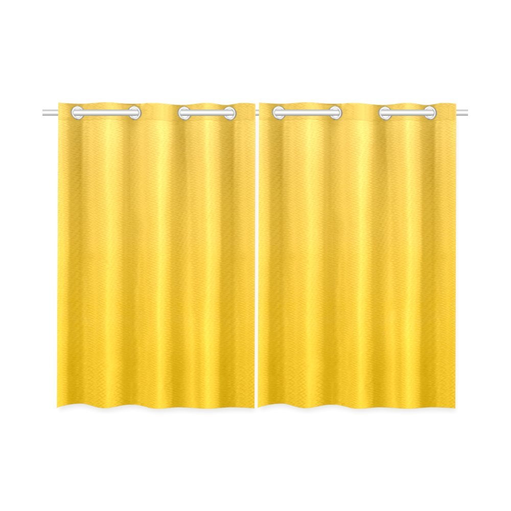 MKHERT Yellow Window Curtains Kitchen Curtain Room Bedroom Drapes ...