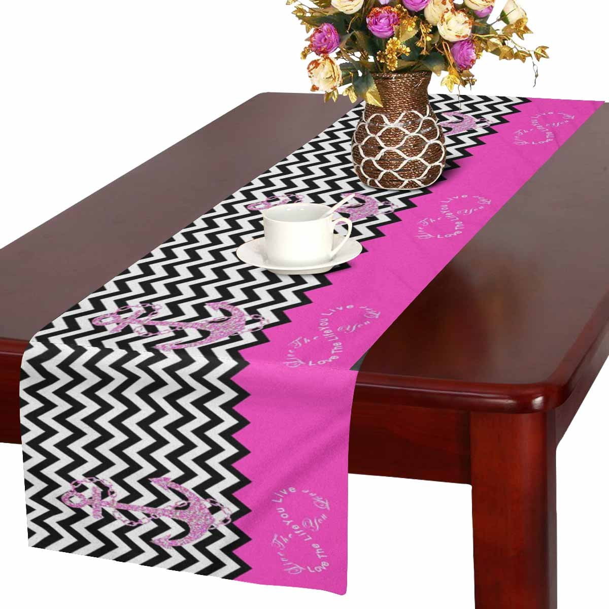 MKHERT Pink Colorblock Chevron Zigzag with Anchor and Infinity Quotes ...