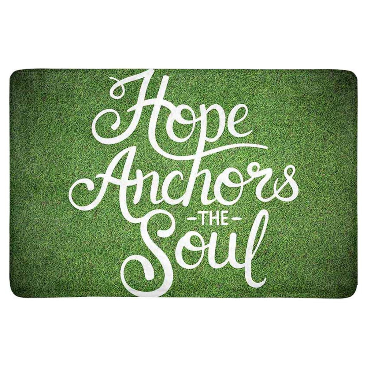 MKHERT Religion Christian Bible Verse Hope Anchors Soul Doormat Rug ...