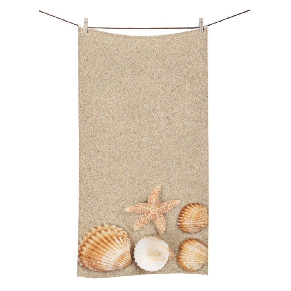 MKHERT Sea Shells and Stars Bath Towel Hand Towel Shower Towel ...