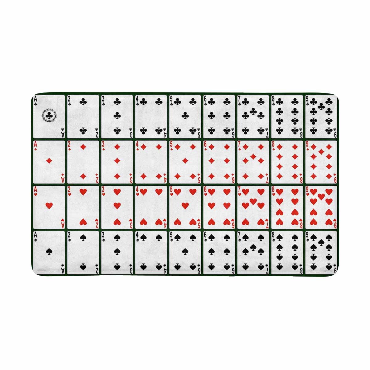 MKHERT Set of Poker Cards French Playing Cards Doormat Rug Home Decor ...