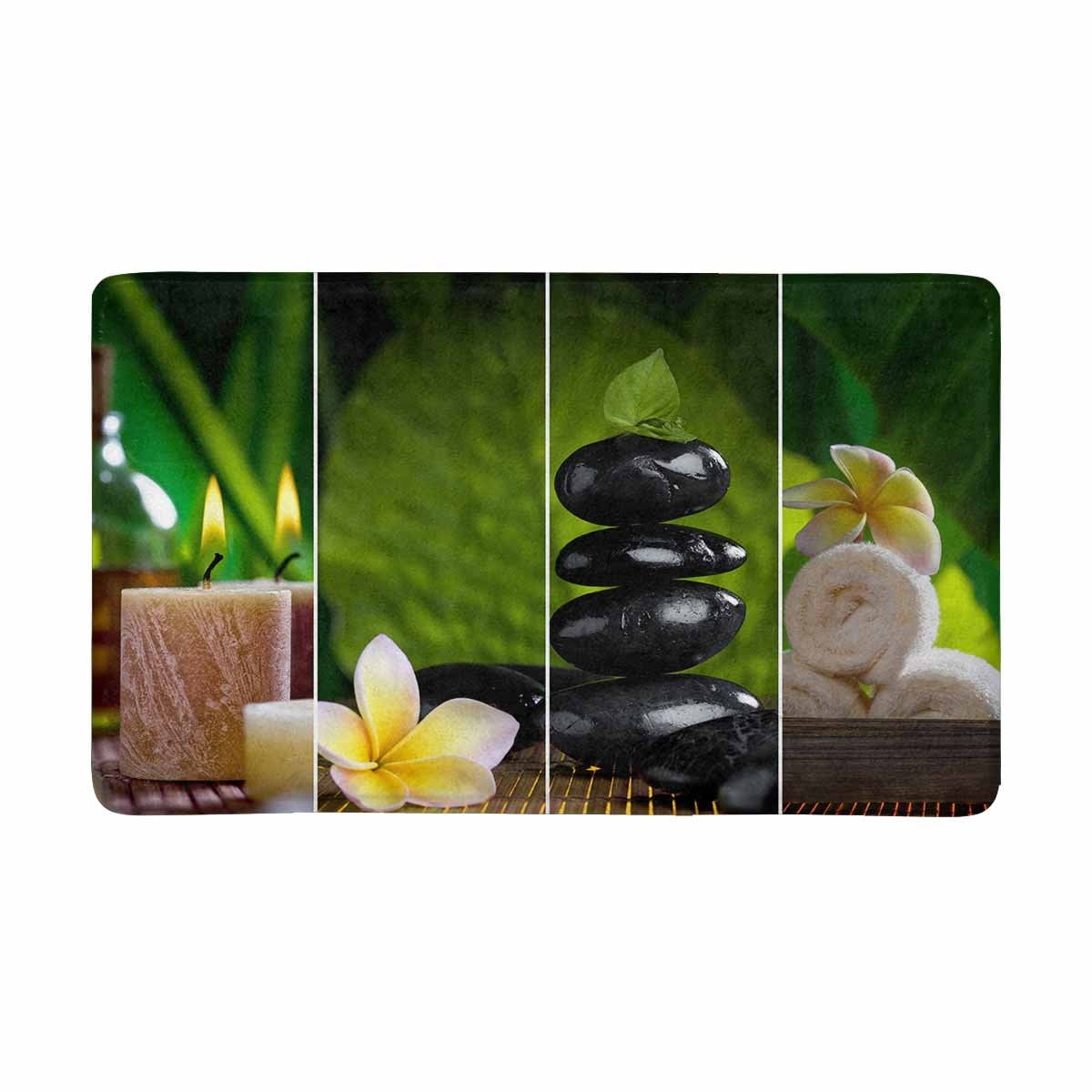 MKHERT Spa Decor Collection Candle Bamboo Flowers and Zen Basalt Stone ...