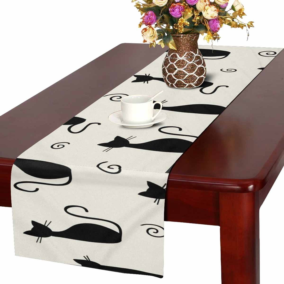 MKHERT Stylish Black Cats Table Runner For Wedding Party Decoration ...