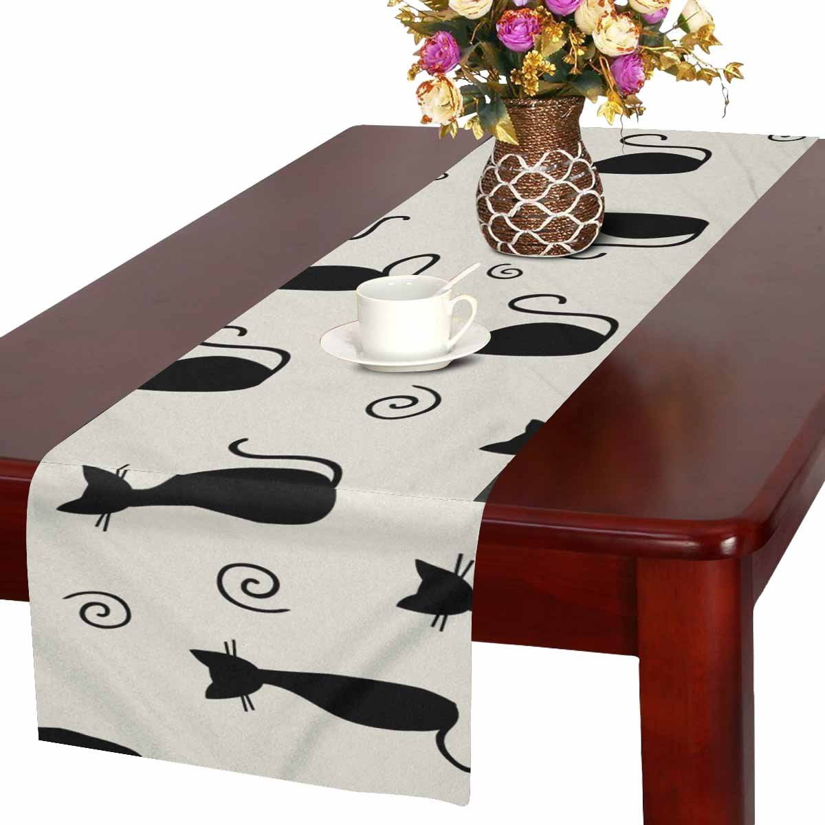 MKHERT Stylish Black Cats Table Runner For Wedding Party Decoration ...
