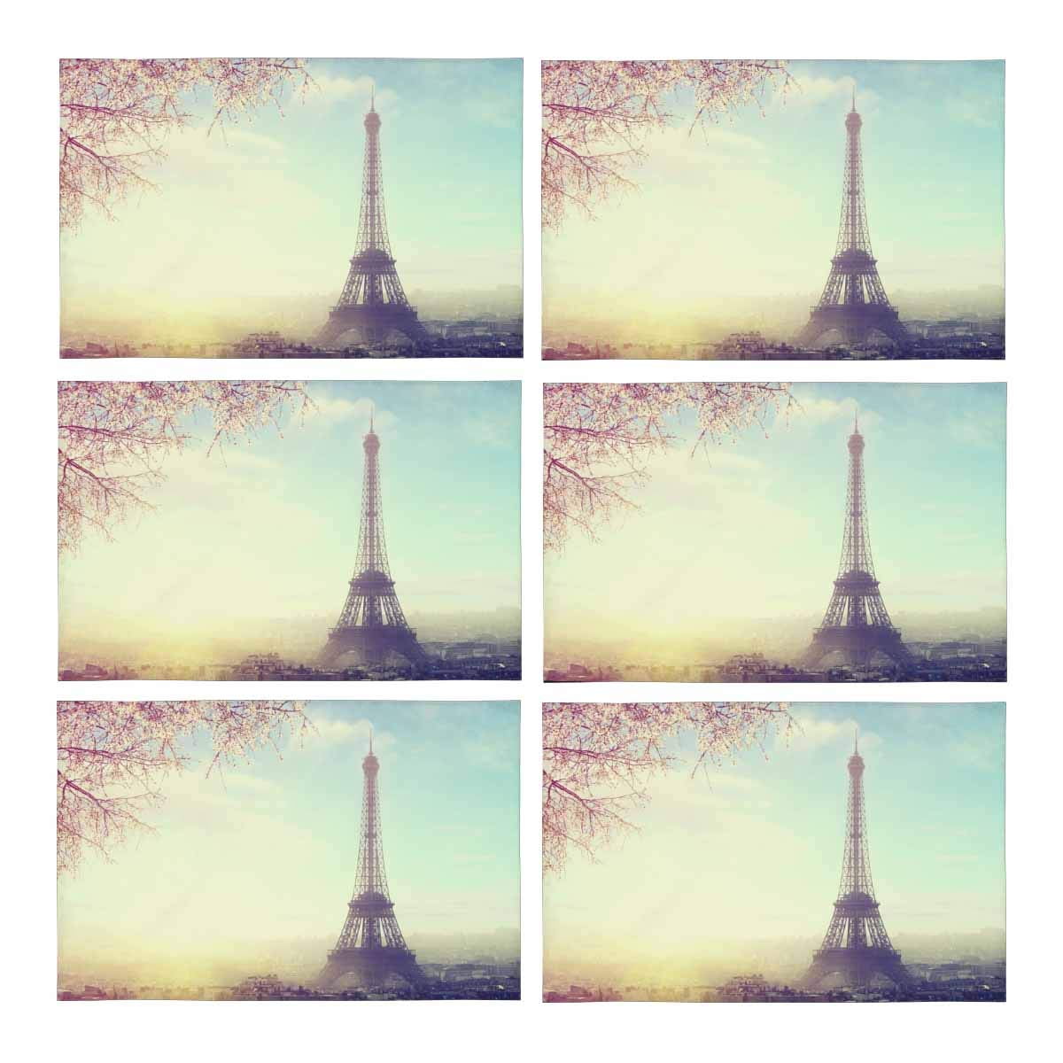 MKHERT Vintage Aerial View of Paris Cityscape with Eiffel Tower at ...