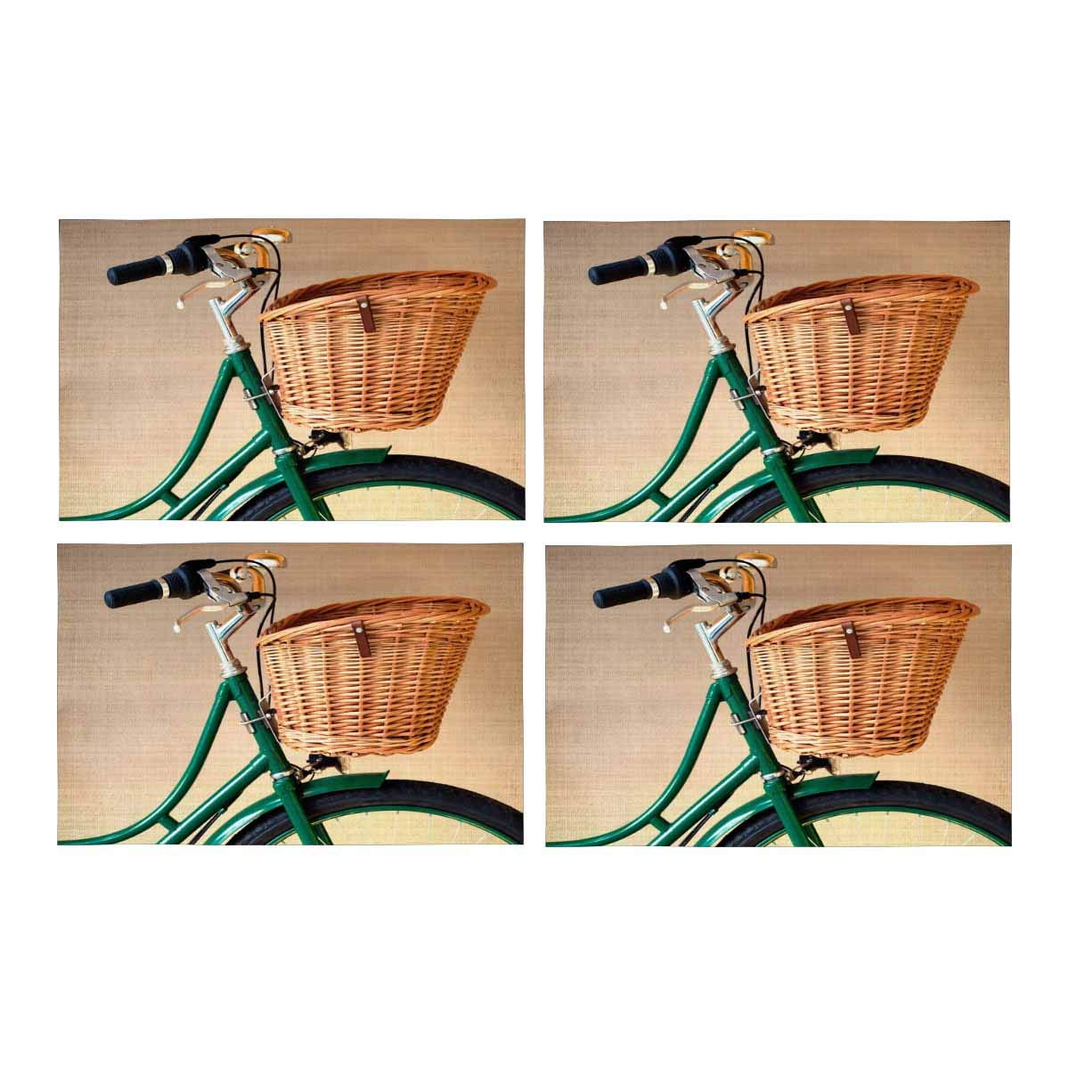 MKHERT Vintage Bicycle Bike Placemats Table Mats for Dining Room ...