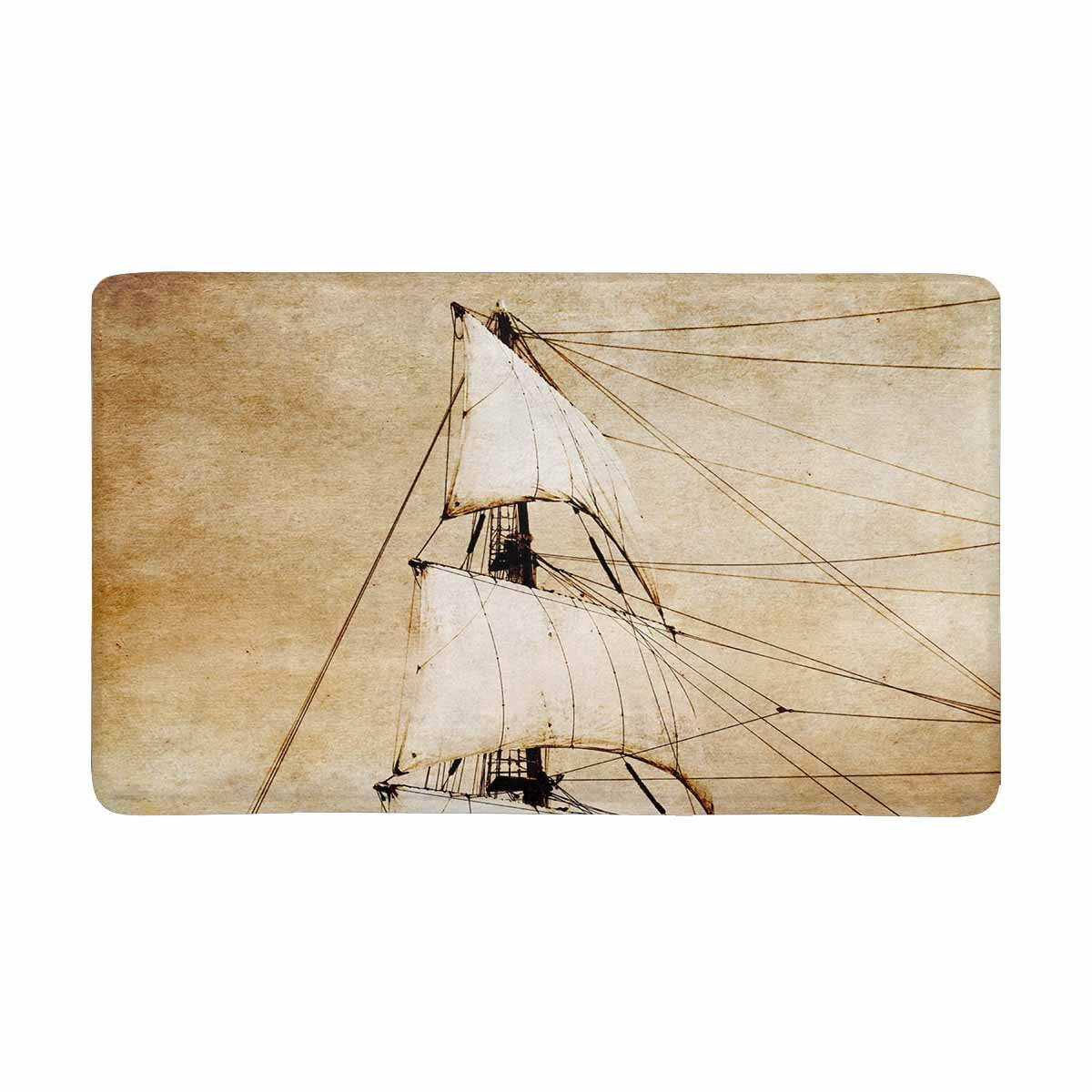 MKHERT Vintage Sails Pirate Ship on Old Paper Doormat Rug Home Decor ...