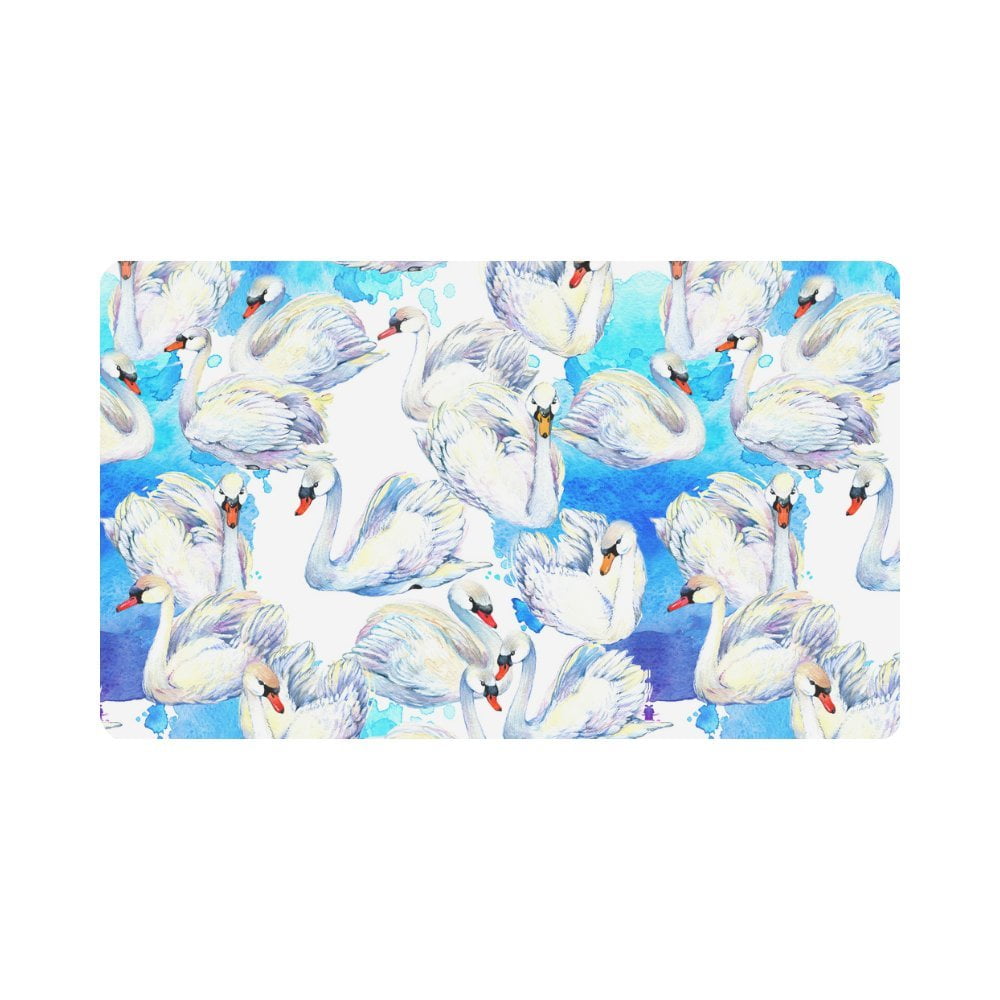 MKHERT Watercolor White Goose Geese Doormat Rug Home Decor Floor Mat ...