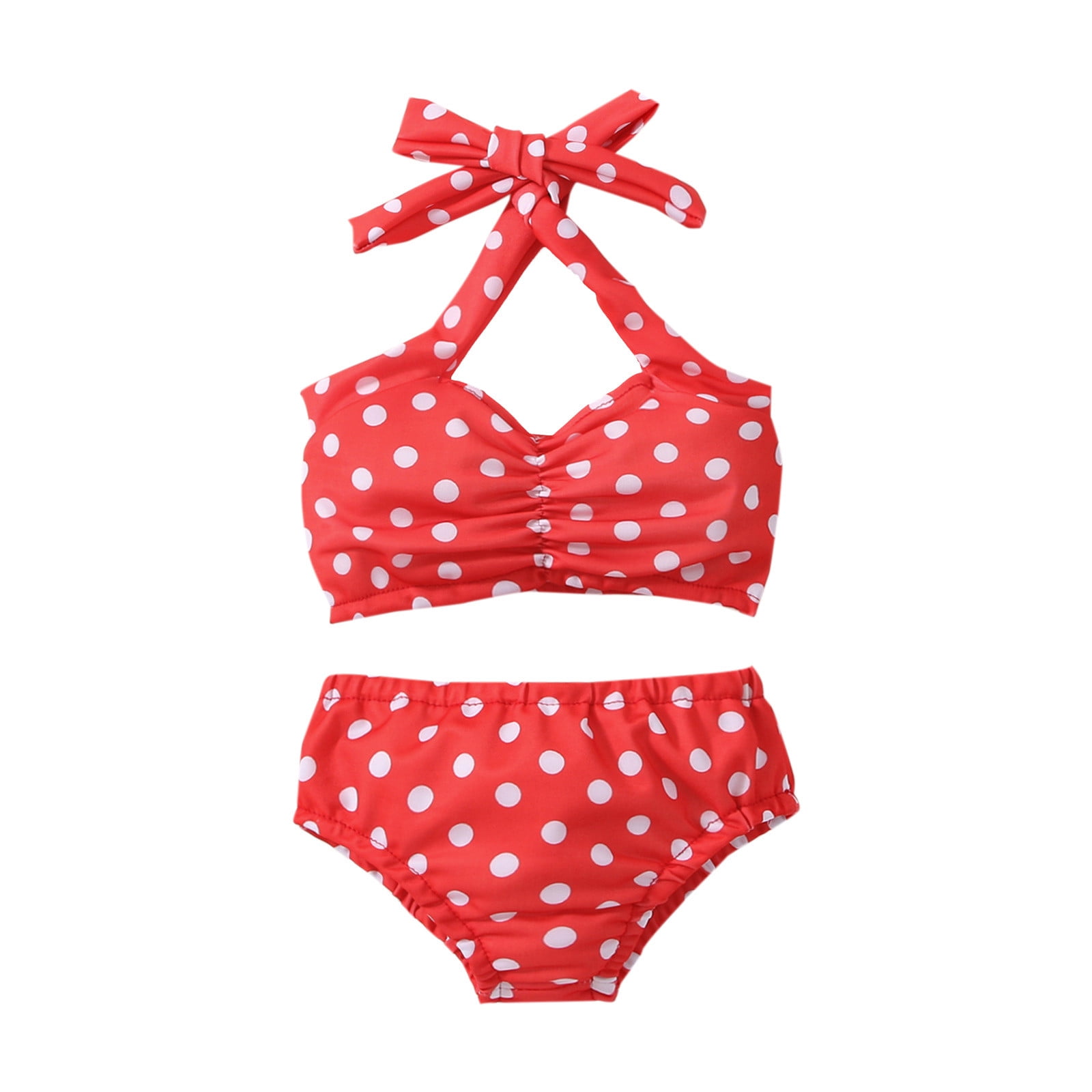 MKHSQHDG Baby Girl Swimsuit with Hat Baby Girl Bikini Kids Toddler ...