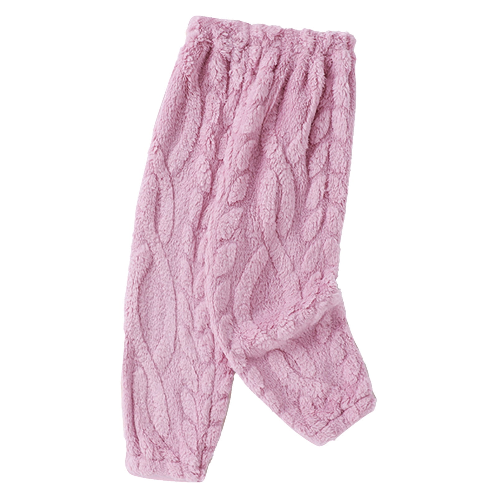 MKHSQHDG Girl's Fuzzy Pajama Pants Elastic Waist Loungewear Pj Pants ...