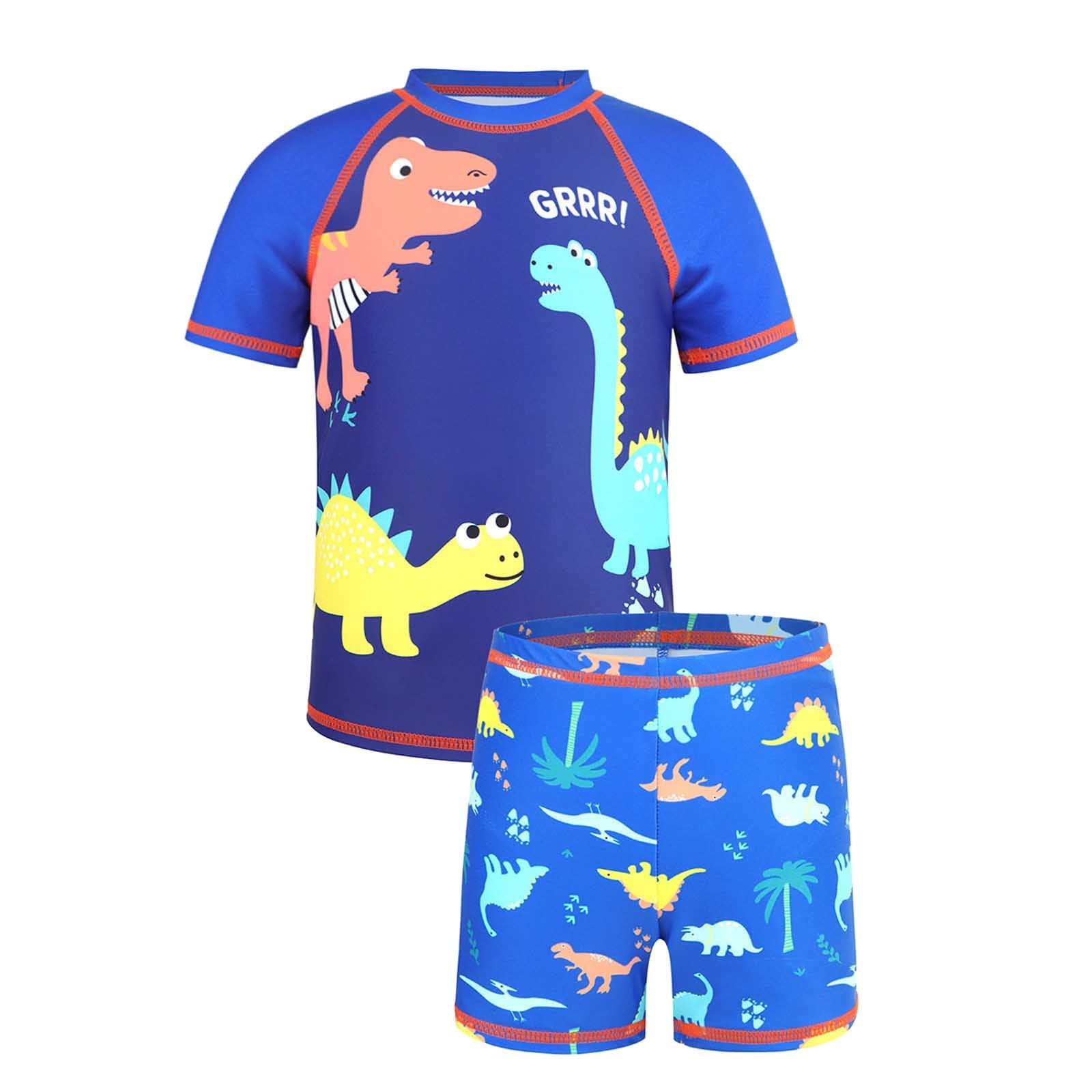 MKHSQHDG Girls Bathing Suits Size 7-8 Boys' Dinosaur and Letter Print 2 ...