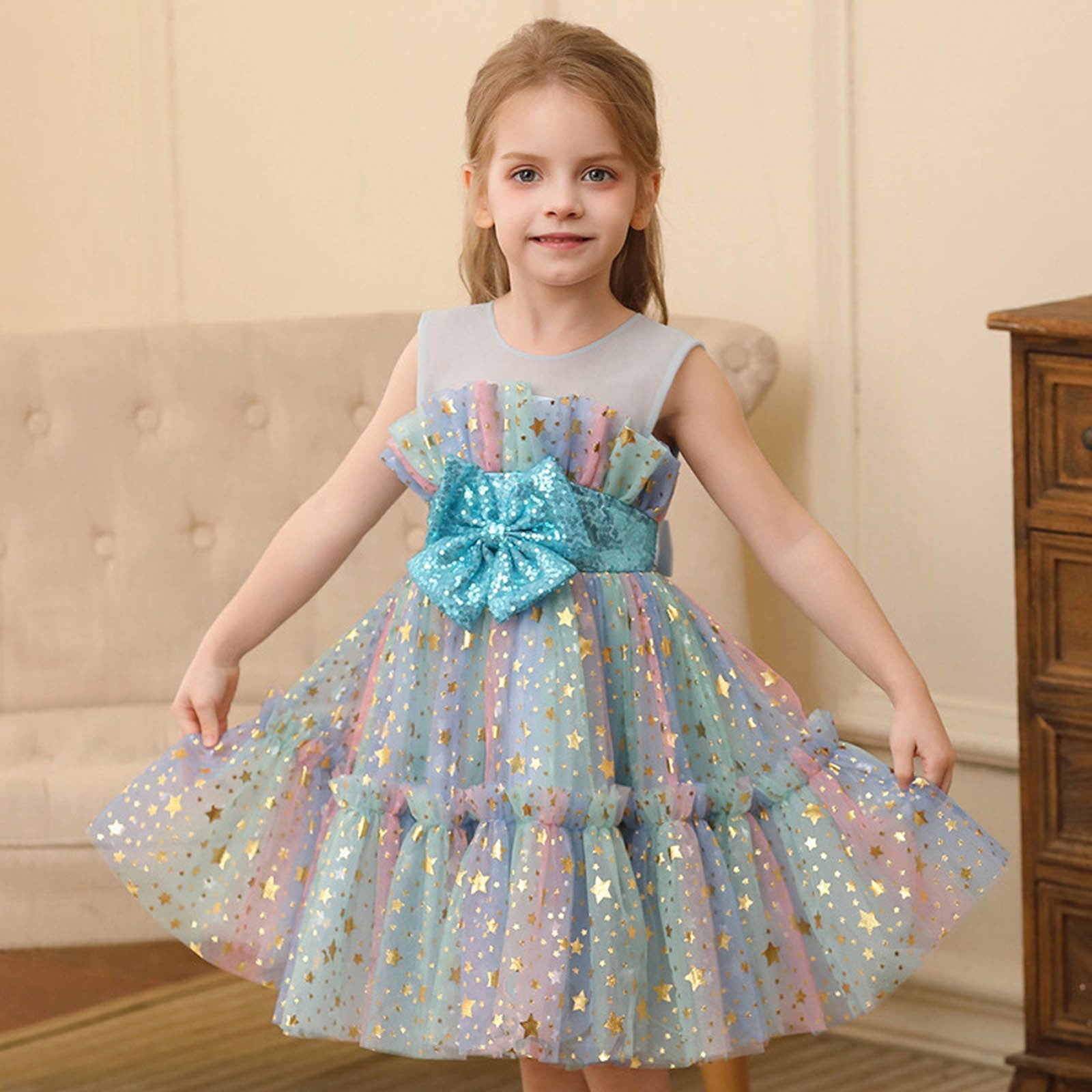 MKHSQHDG Girls Dresses 4T Girls Dresses Size 14-16 Party Dress Teen ...