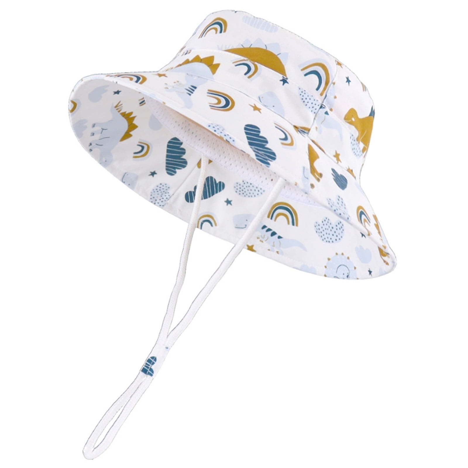 MKHSQHDG Kids Straw Hat with String Baby Girl Boys Floral Cartoon Sun ...