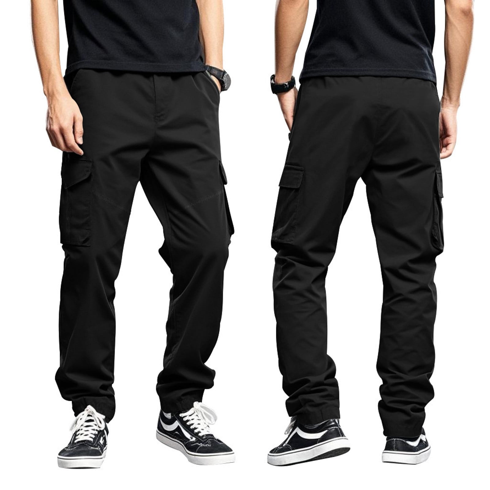 MKHSQHDG Male Pants Men's Casual Cargo Pants 30/32/34/36 Tall Inseam ...