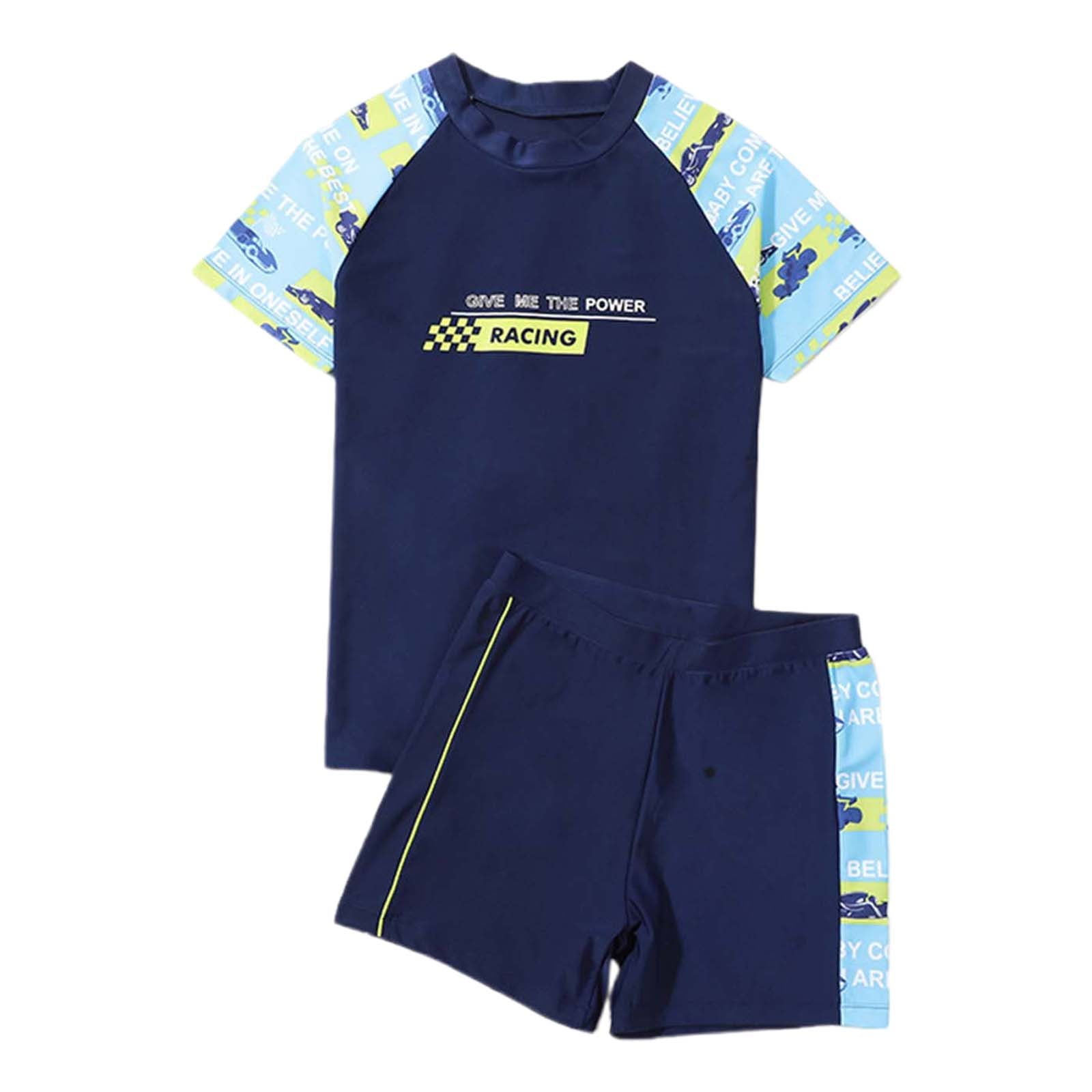 MKHSQHDG Toddler Swim Suit Boys Plus Size Split Swimwear Set ...