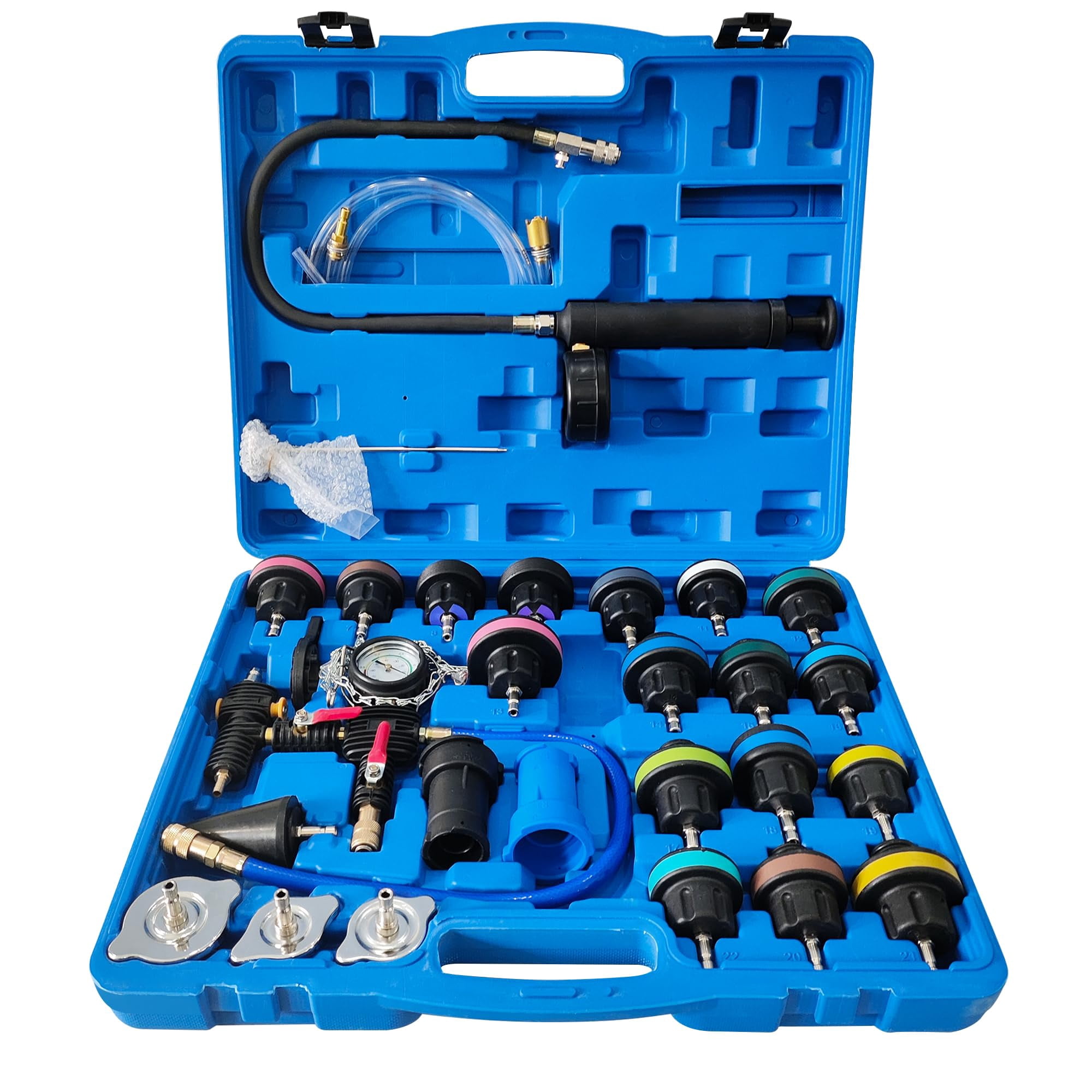 MKING 28PCS Coolant Radiator Pressure Tester Kit Universal Vacuum ...
