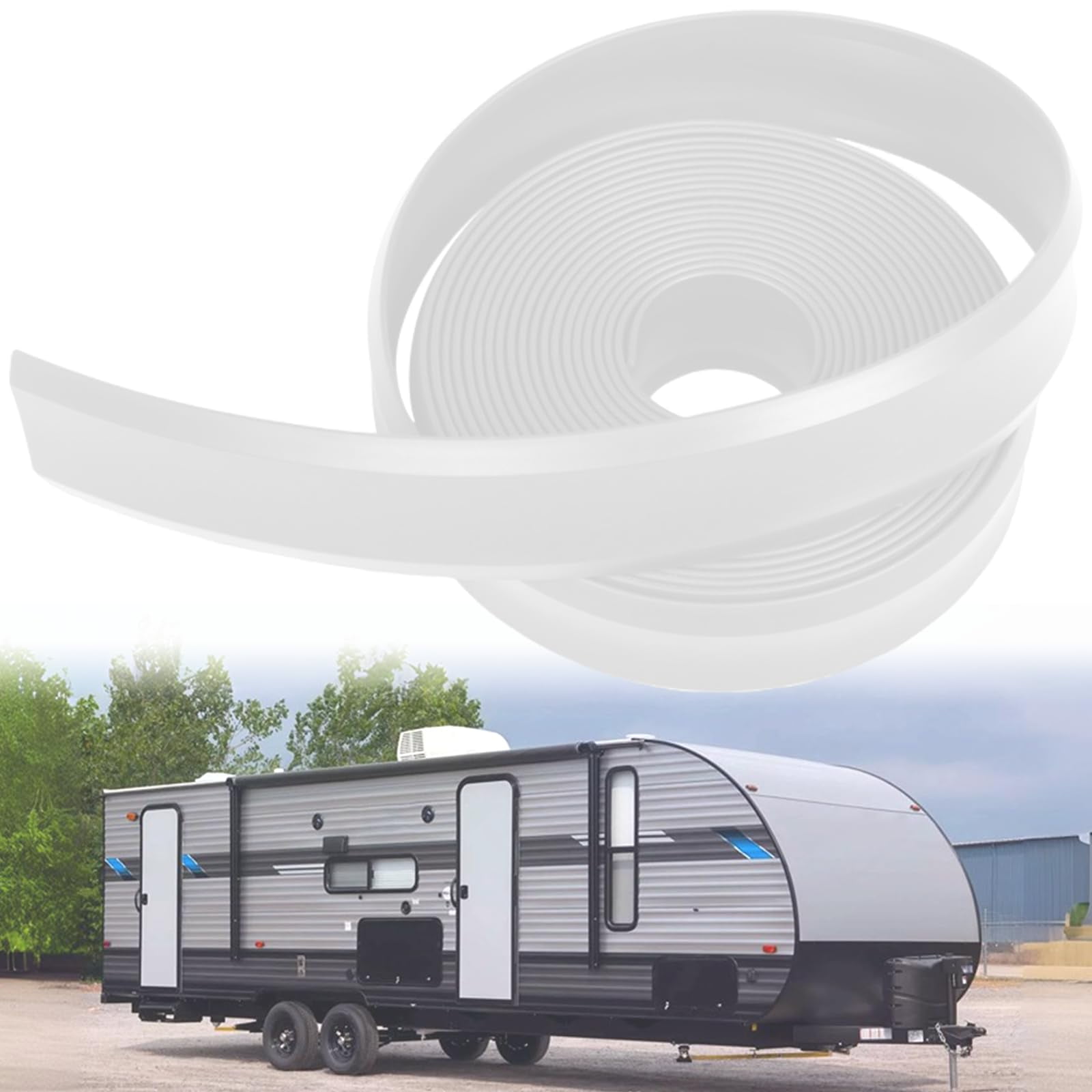 MKING rv Trim molding RRF12 Insert 100FT White, Weather Stripping Exterior,rv rain Gutter ...