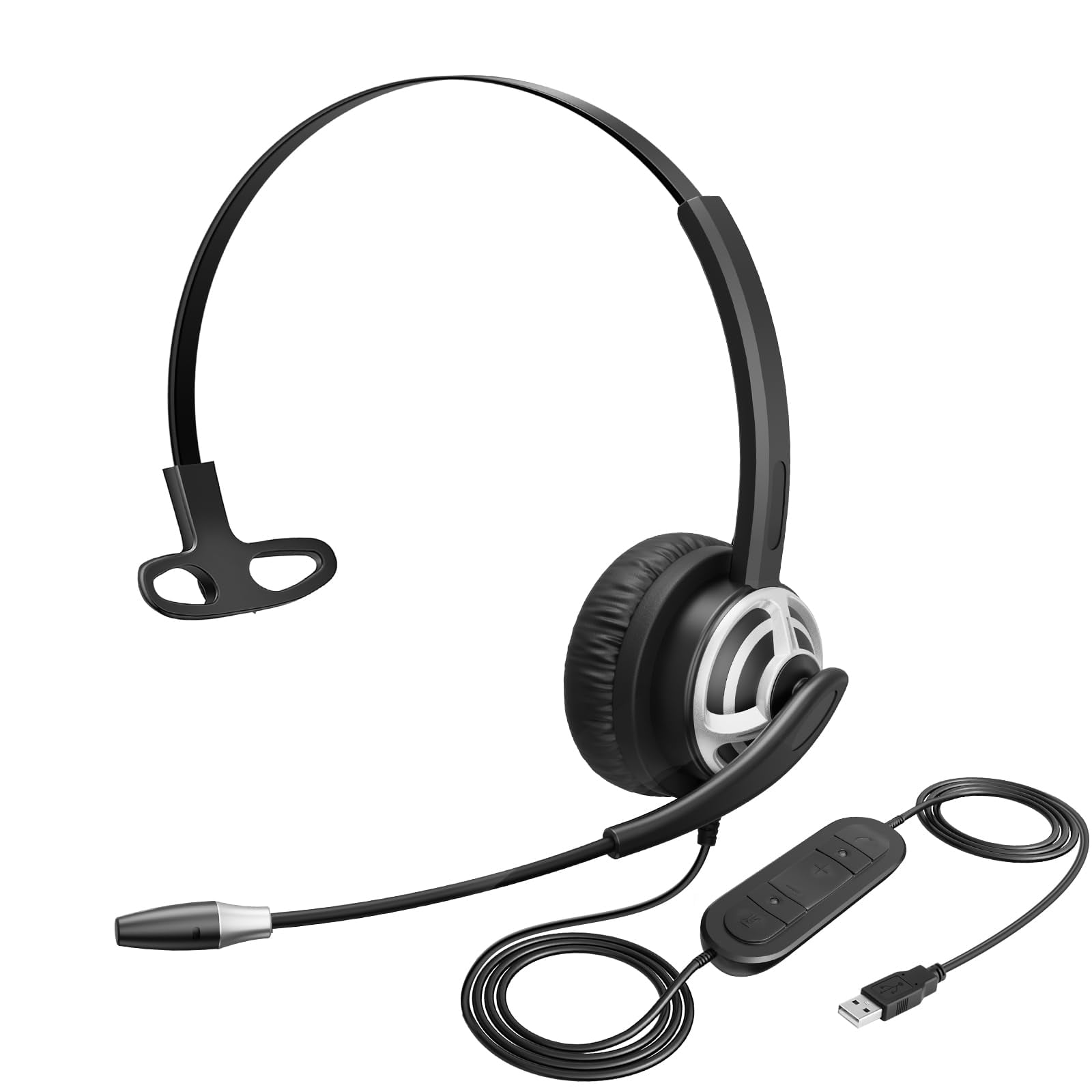 MKJ USB Headset with Microphone for PC, Computer Headset with Noise ...